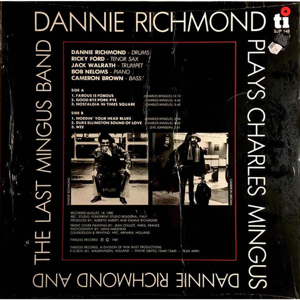 Dannie Richmond And The Last Mingus Band - Dannie Richmond Plays ...
