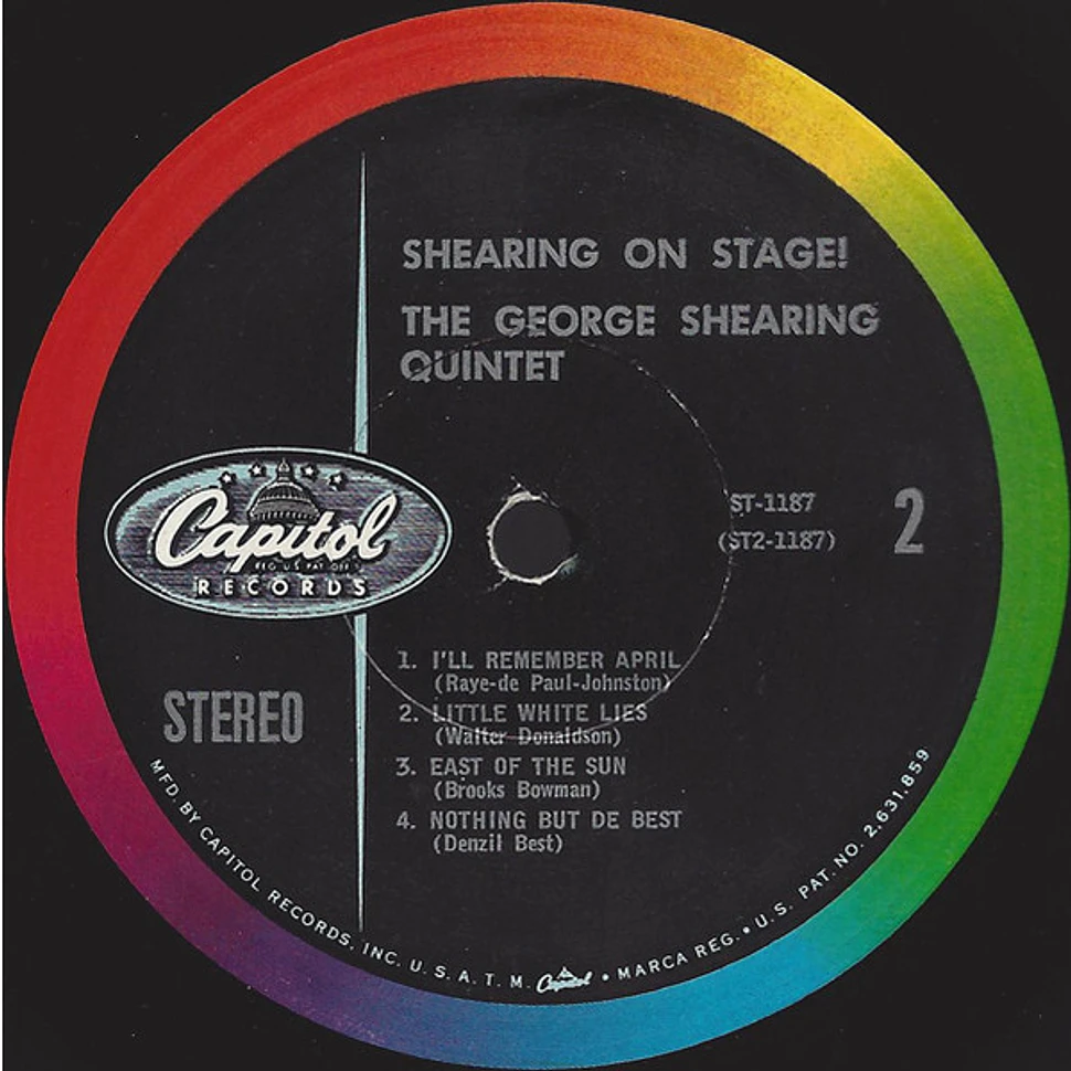 The George Shearing Quintet - Shearing On Stage! - Vinyl LP - 1960 - US ...