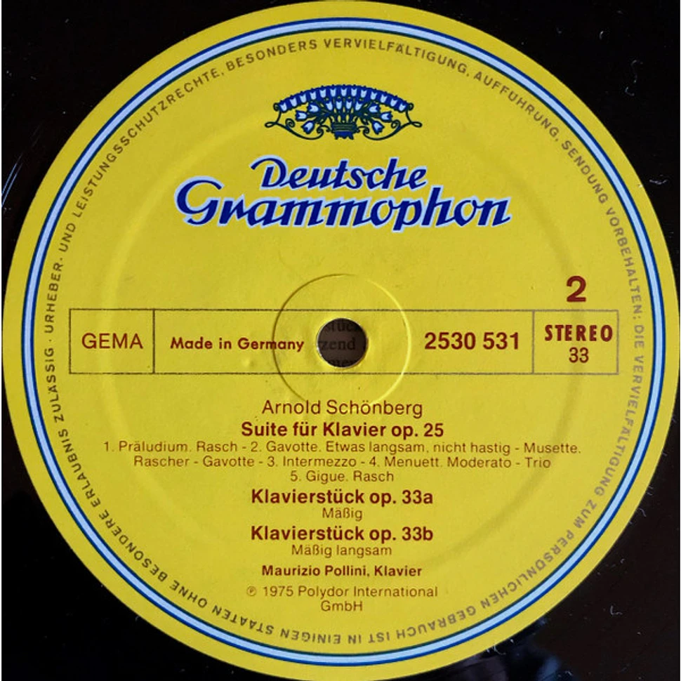 Arnold Schoenberg, Maurizio Pollini - Das Klavierwerk = The Piano Music ...