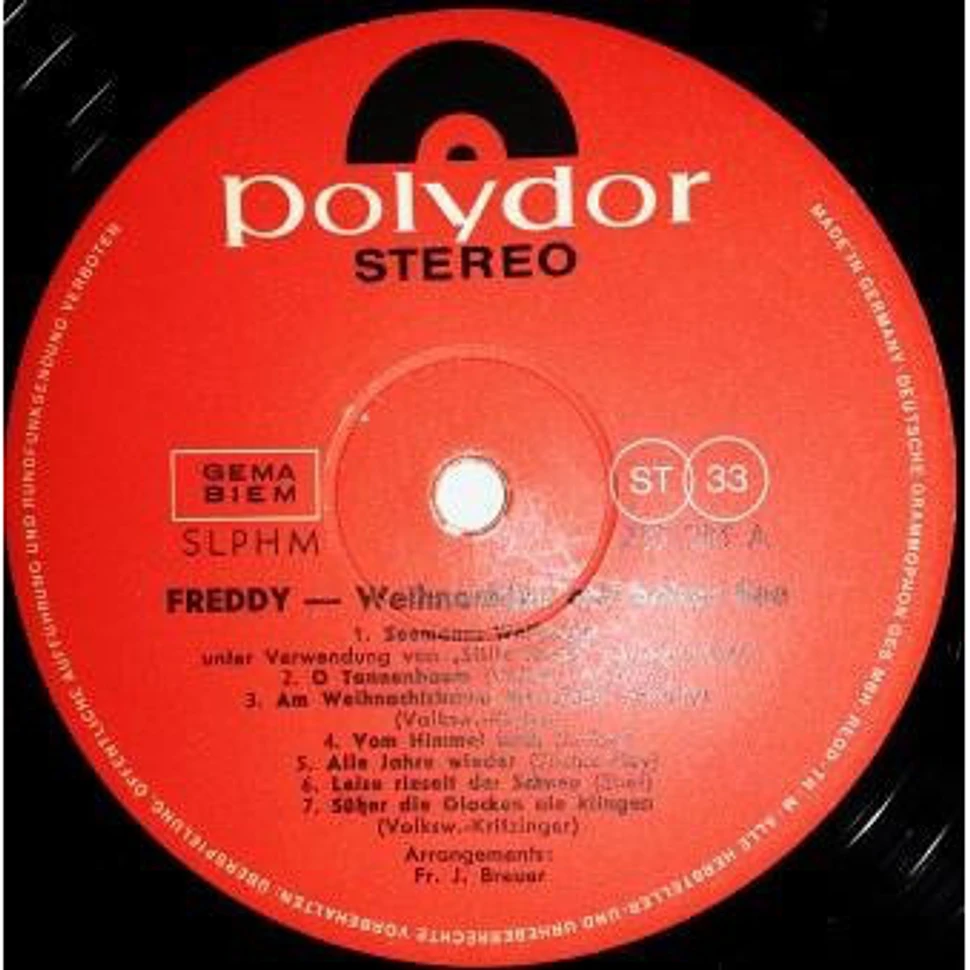 Freddy Quinn - Weihnachten Auf Hoher See - Vinyl LP - 1963 - DE ...