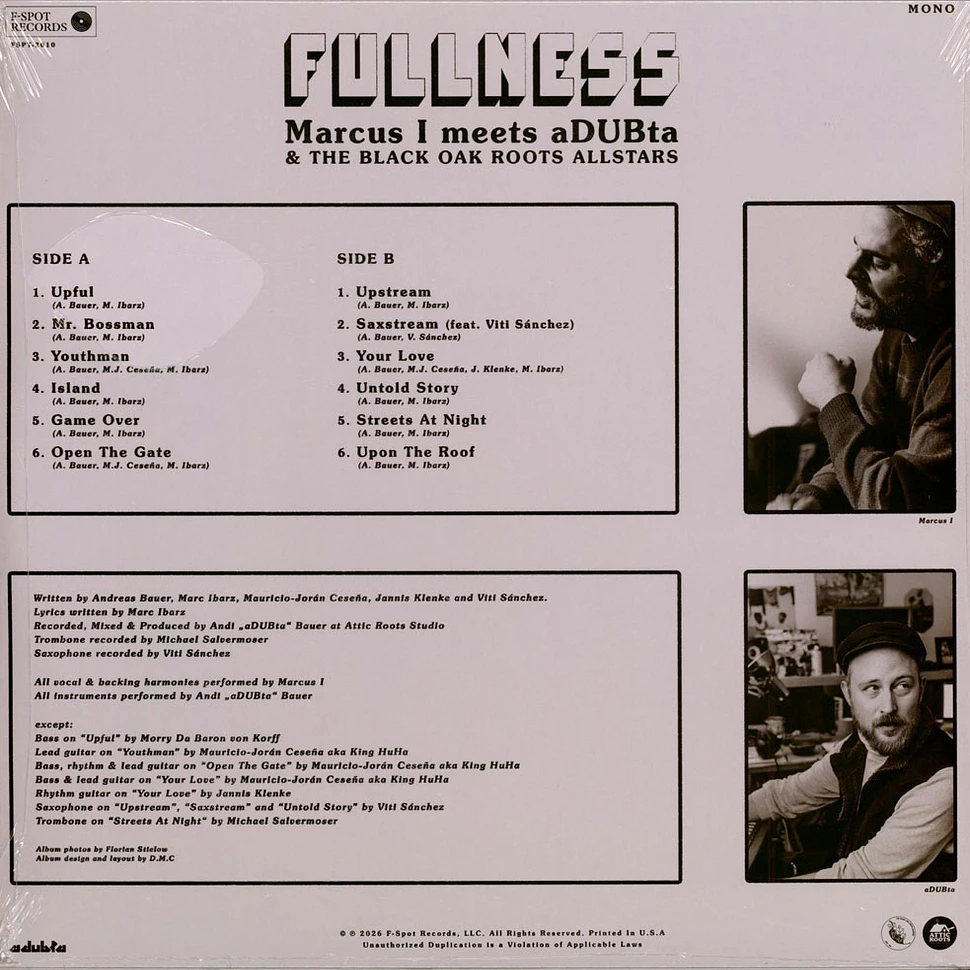 Marcus I Meets aDUBta - Fullness - Vinyl LP - 2026 - US - Original | HHV