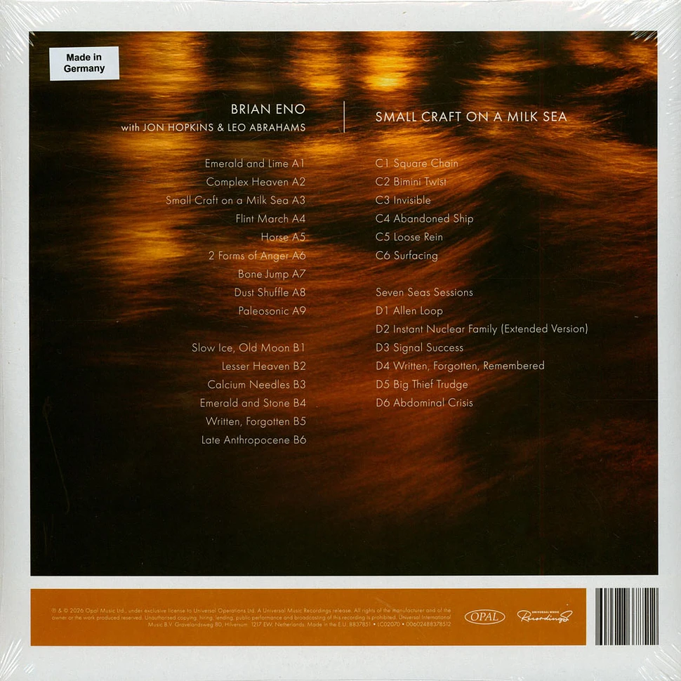 Brian Eno & Jon Hopkins & Leo Abrahams - Small Craft On A Milk Sea ...