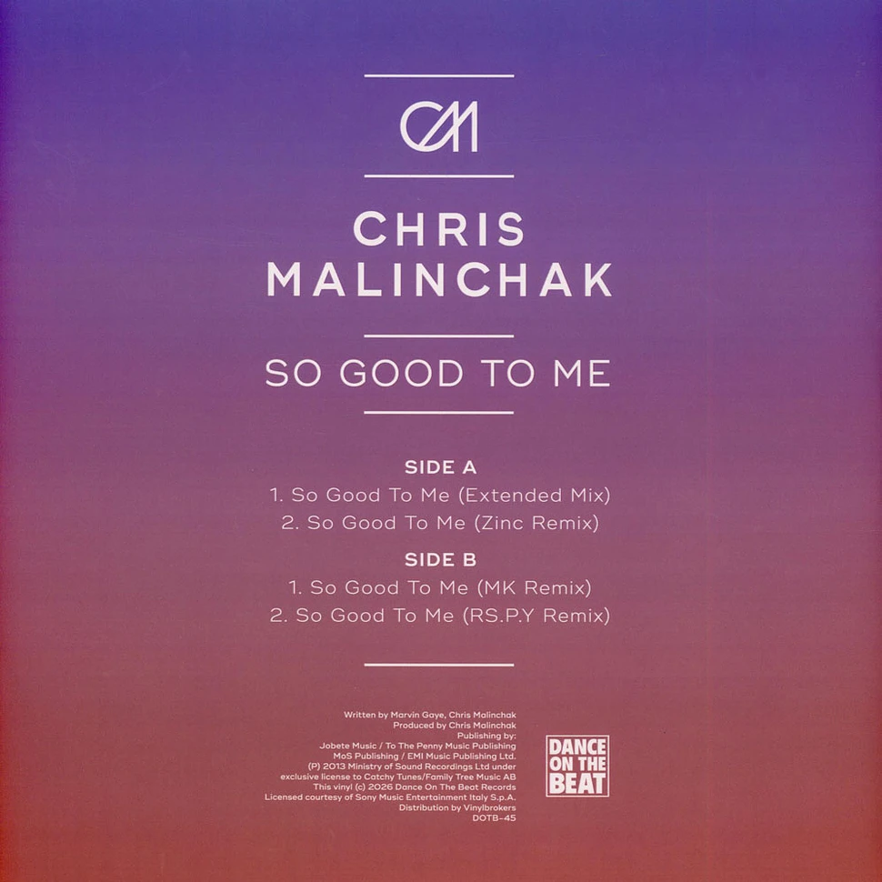 Chris Malinchak - So Good To Me Black Vinyl Edition - Vinyl 12" - 2012 ...